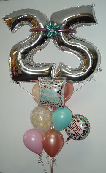 Confetti Number Balloon Package - PARTY BALLOONS BY Q