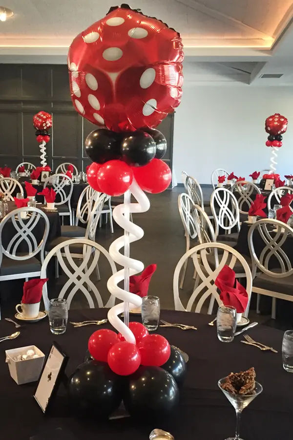Stunning Casino Dice Balloon Centerpiece for Themed Parties & Events ...
